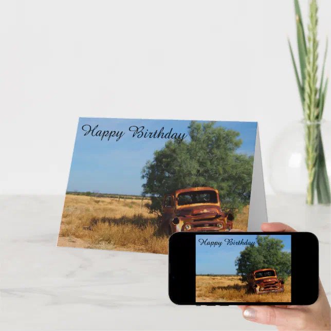 Australian outback truck blank birthday card | Zazzle