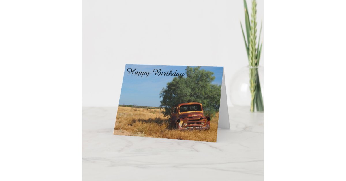 Australian outback truck blank birthday card | Zazzle