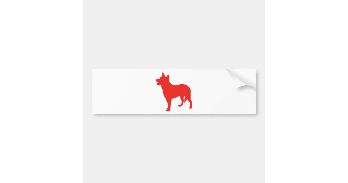 Australian Red Heeler Bumper Sticker | Zazzle