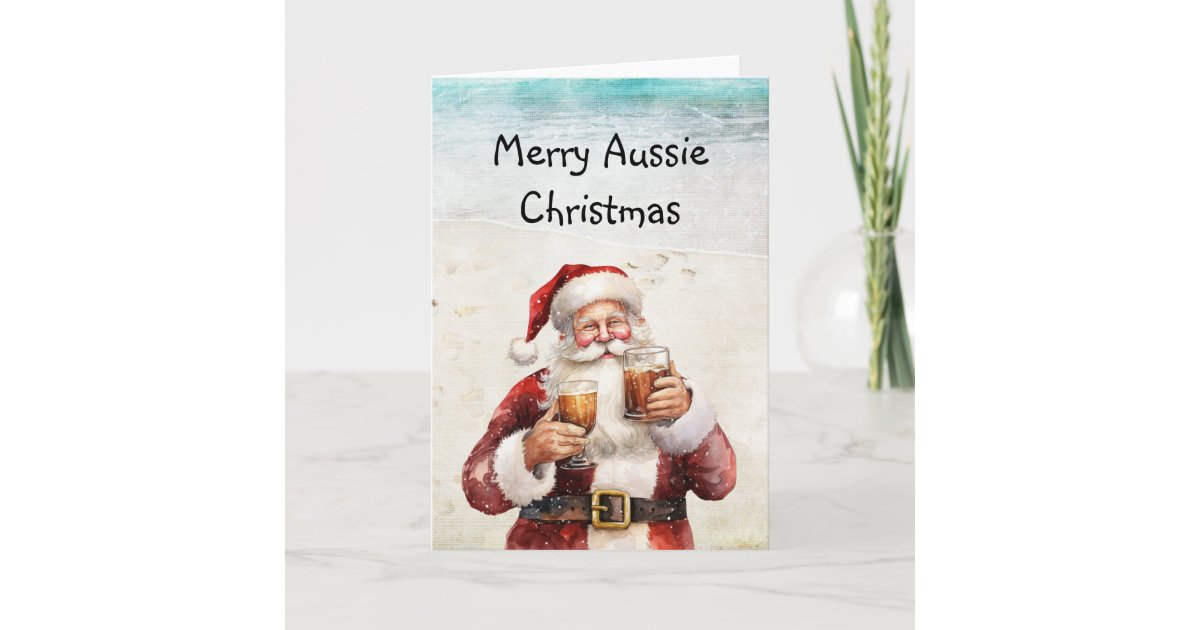 Australian Santa Claus Christmas Card | Zazzle