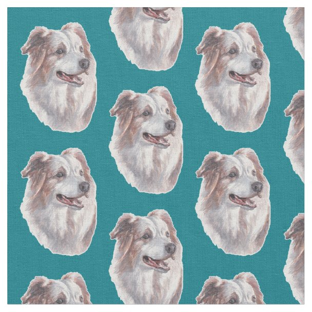 Australian Shepherd Fabric | Zazzle