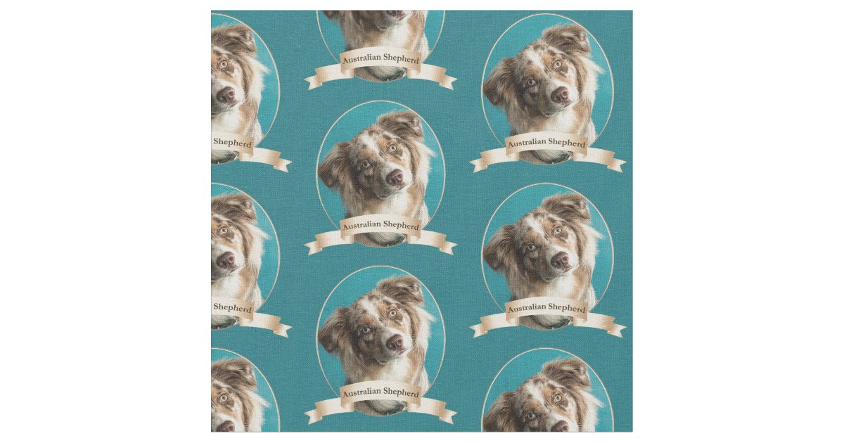 Australian Shepherd Fabric | Zazzle