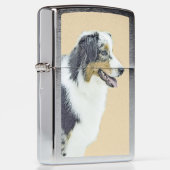 Australian Shepherd Painting - Original Dog Art Zippo Lighter | Zazzle
