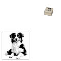 Australian Shepherd Pet Dog Animal Art Rubber Stamp | Zazzle