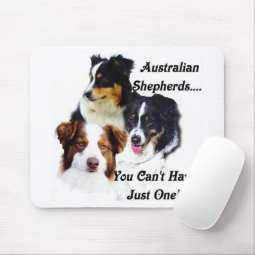 Australian shepherds mouse pad | Zazzle