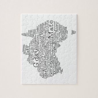 Australian slang map jigsaw puzzle | Zazzle