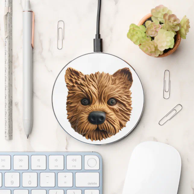 Australian Terrier Dog 3D Inspired Wireless Charger | Zazzle
