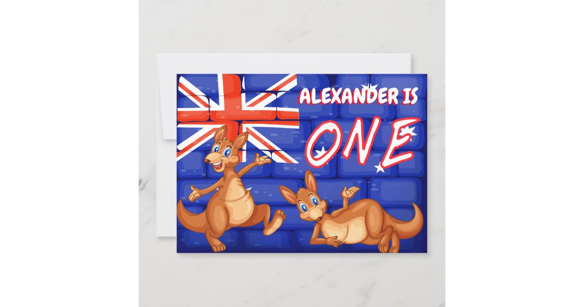 Australian Themed First Birthday Invitation | Zazzle