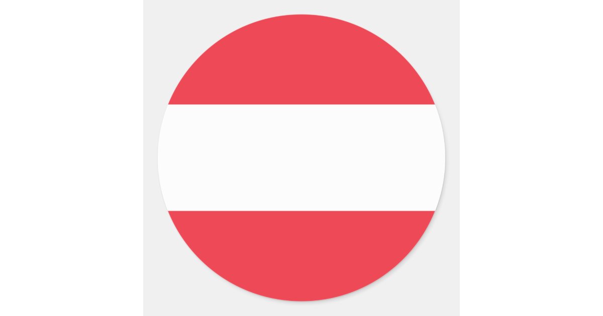 Austria (Austrian) Flag Classic Round Sticker | Zazzle