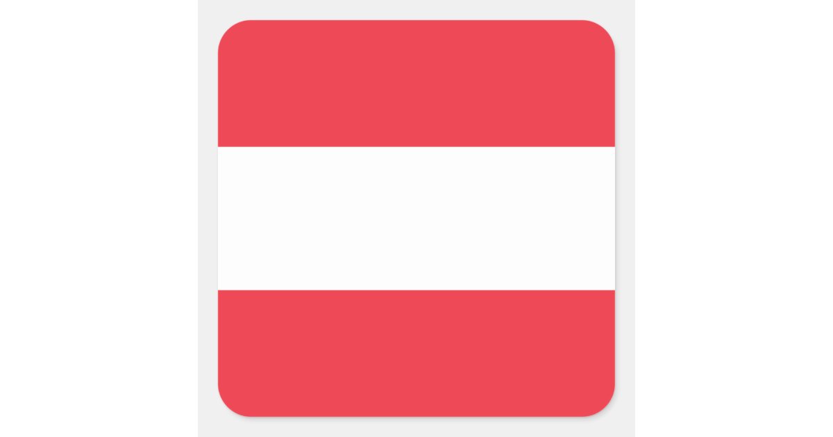 Austria (Austrian) Flag Square Sticker | Zazzle