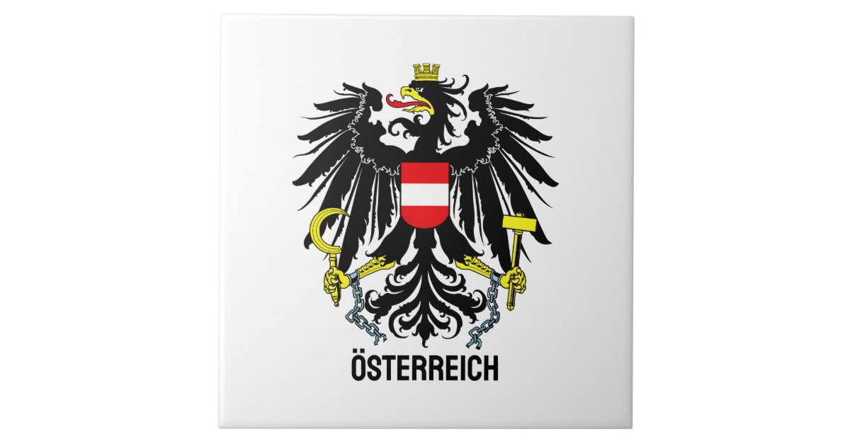 Austria coat of arms ceramic tile | Zazzle