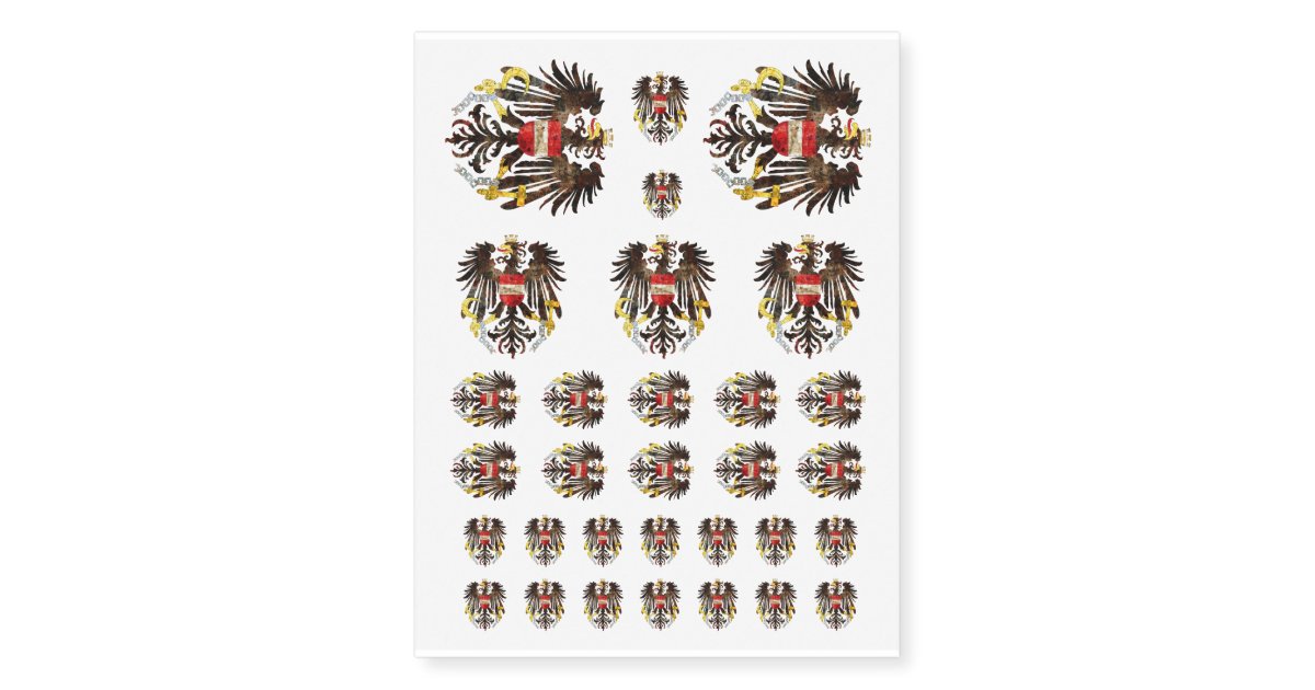 Austria Coat of Arms Temporary Tattoos | Zazzle