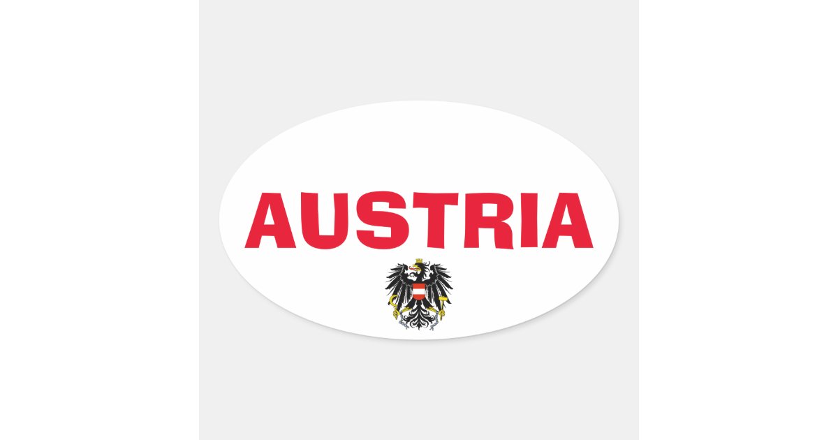Austria European Oval Style Sticker | Zazzle