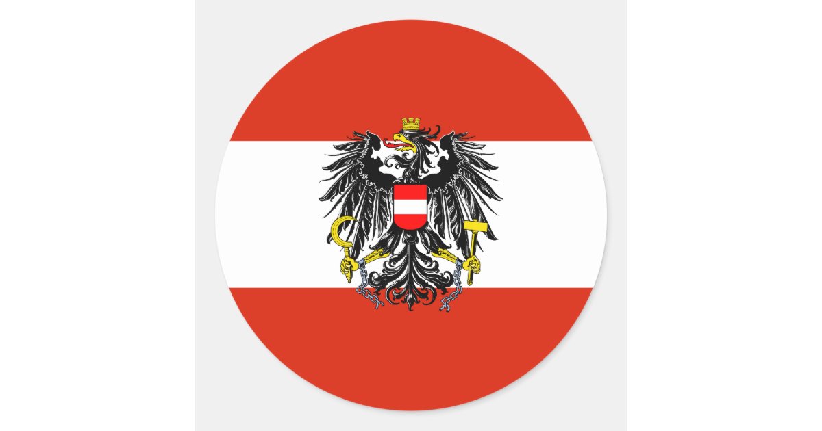 Austria State Flag Sticker | Zazzle
