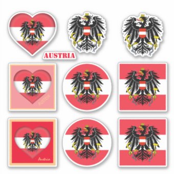 Austria stickers & Austrian Flag, Heart /sports | Zazzle