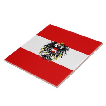 Austrian flag ceramic tile | Zazzle