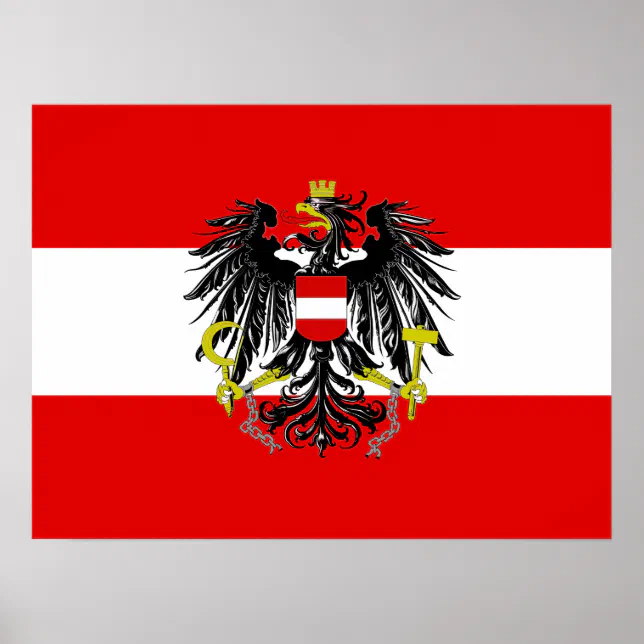 Austrian flag poster | Zazzle