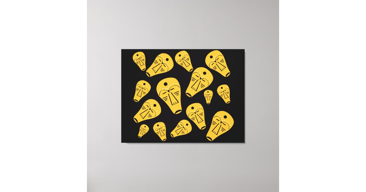 authentic abstract modern mask canvas print | Zazzle