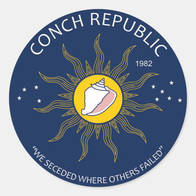 Authentic Conch Republic AVOID FAKES Classic Round Sticker | Zazzle