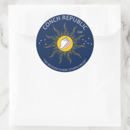 Authentic Conch Republic AVOID FAKES Classic Round Sticker | Zazzle