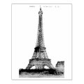 Authentic Eiffel Tower Photo Post Card Art Stamp | Zazzle