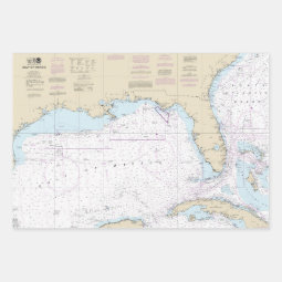 Authentic Florida Nautical Charts Boating Wrapping Paper Sheets | Zazzle