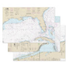 Authentic Florida Nautical Charts Boating Wrapping Paper Sheets | Zazzle