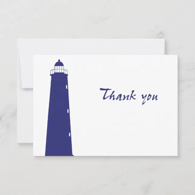 Authentic Lighthouse Thank You card | Zazzle