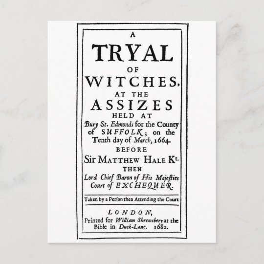 Authentic Witch Trials Poster Postcard | Zazzle.com