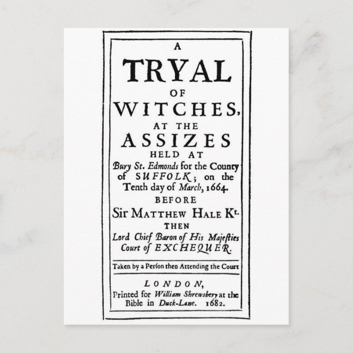 Authentic Witch Trials Poster Postcard | Zazzle.com