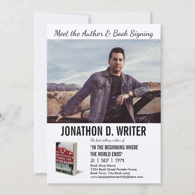 Author Book Signing Kraft Invitation | Zazzle