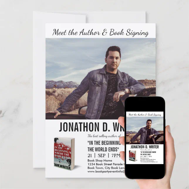 Author Book Signing Kraft Invitation | Zazzle