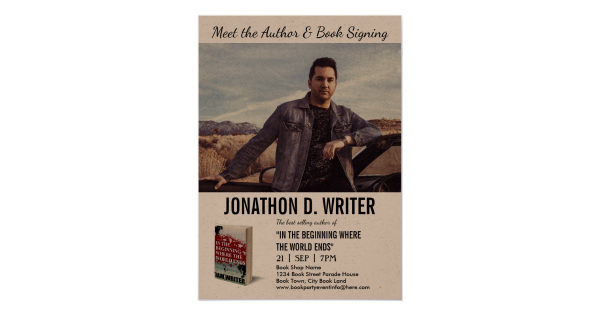 Author Book Signing Kraft Invitation | Zazzle.com