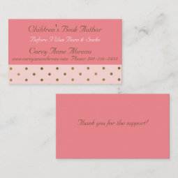Author Business Card | Zazzle