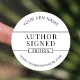 Author Signed Edition Minimal Book Signing Sticker | Zazzle