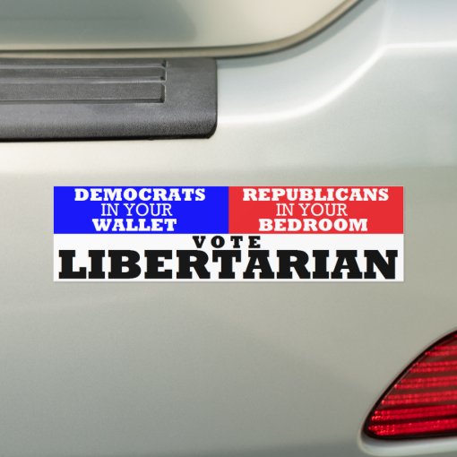 Authoritarian Wallet & Bedroom-Vote Libertarian Bumper Sticker | Zazzle