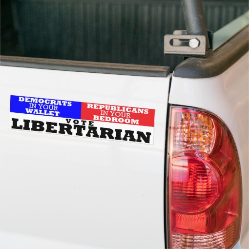 Authoritarian Wallet & Bedroom-Vote Libertarian Bumper Sticker | Zazzle