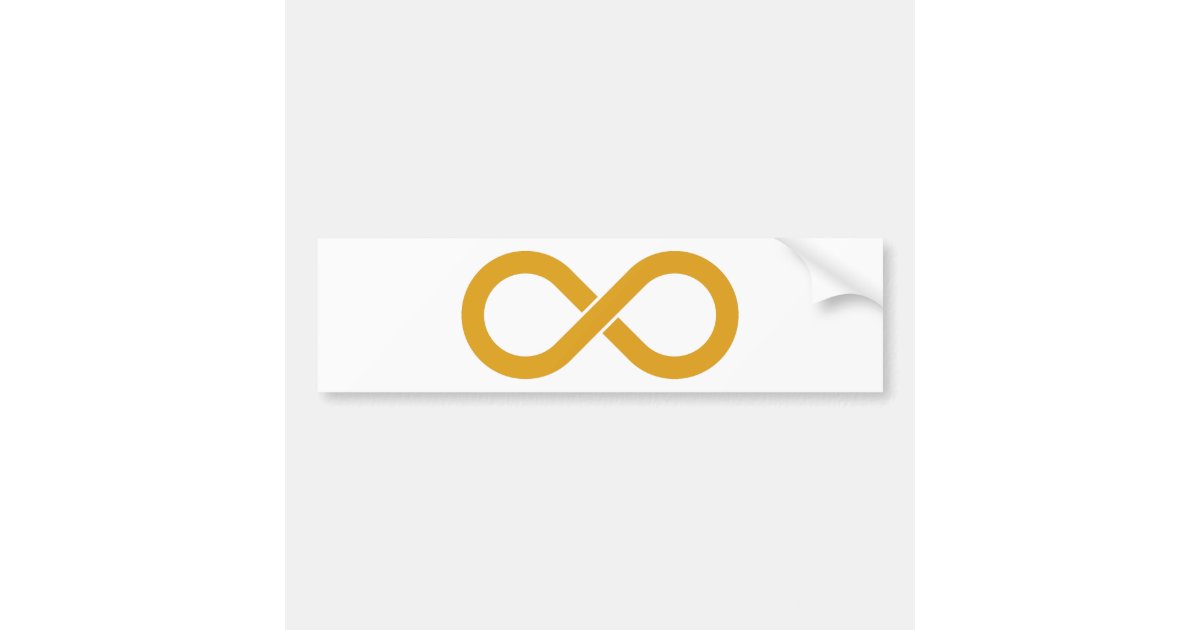 autism acceptance gold infinity logo bumper sticker | Zazzle