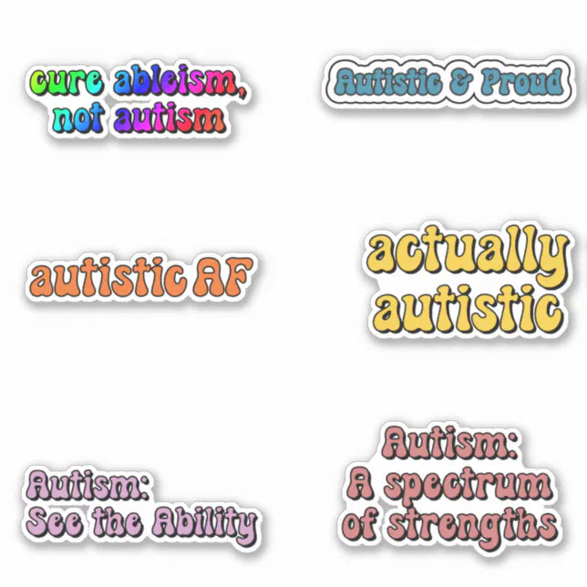 Autism Acceptance Neurodiversity Awareness Pack Sticker | Zazzle