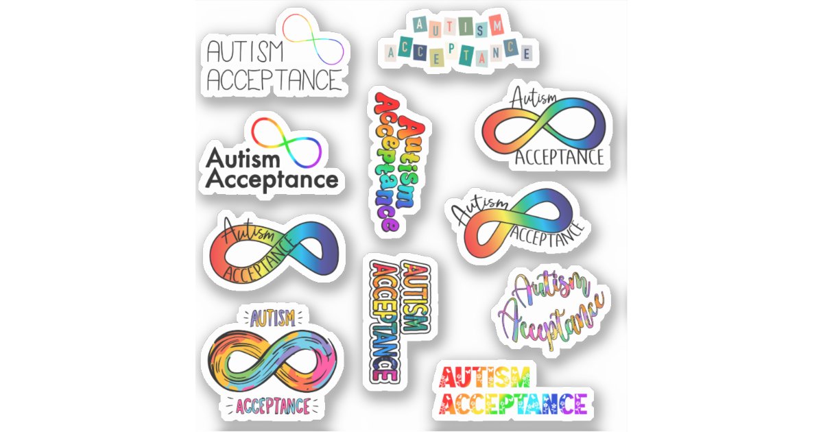 Autism Acceptance Stickers Pack/Sheet | Zazzle