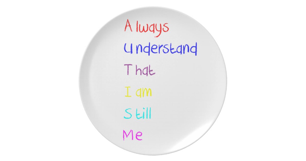 Autism Acrostic Poem Crayon Plate | Zazzle