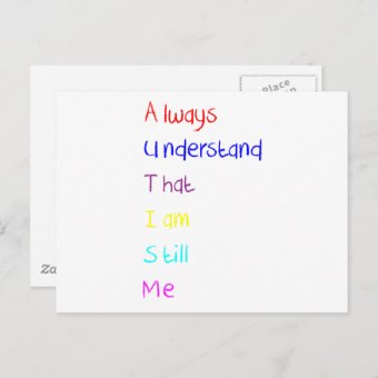 Autism Acrostic Poem Crayon Postcard | Zazzle