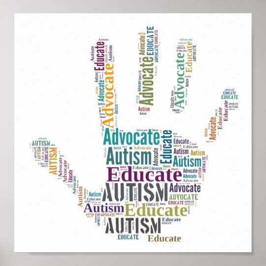 Autism Advocate and Educate Poster GoTeamKate | Zazzle.com