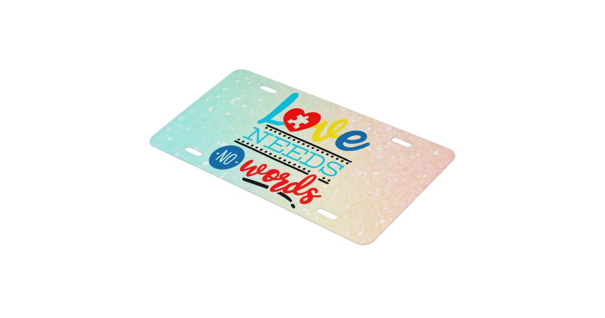 Autism - Aluminum license plate | Zazzle