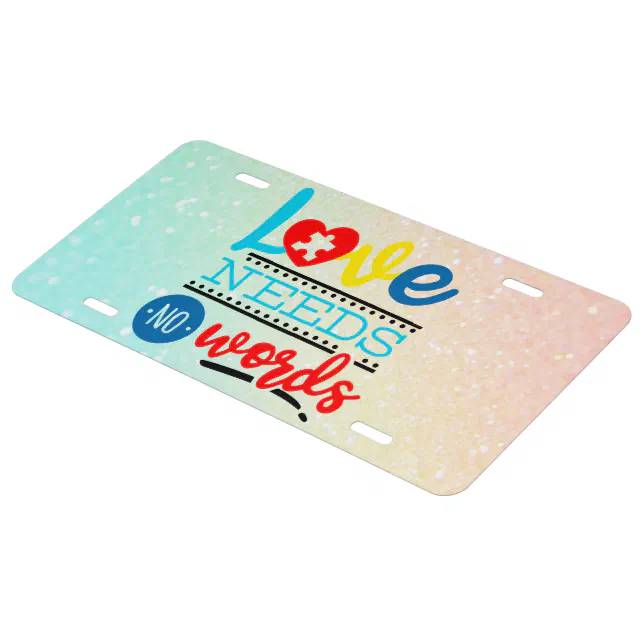 Autism - Aluminum license plate | Zazzle