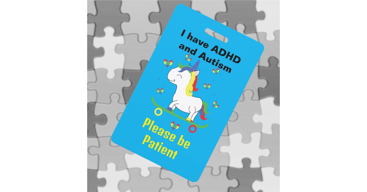 Autism and ADHD Lanyard Neurodivergent ID Badge | Zazzle