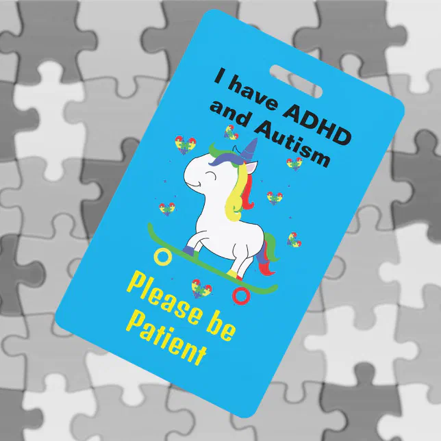 Autism and ADHD Lanyard Neurodivergent ID Badge | Zazzle