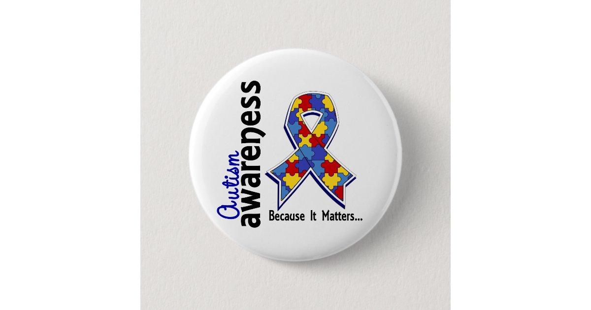 Autism Awareness 5 Button | Zazzle