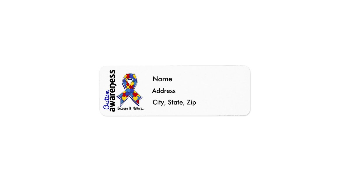 Autism Awareness 5 Label | Zazzle