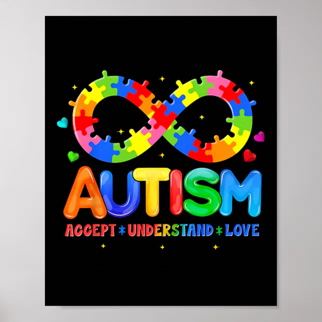 Autism Awareness Accept Understand Love Asd Suppor Poster | Zazzle